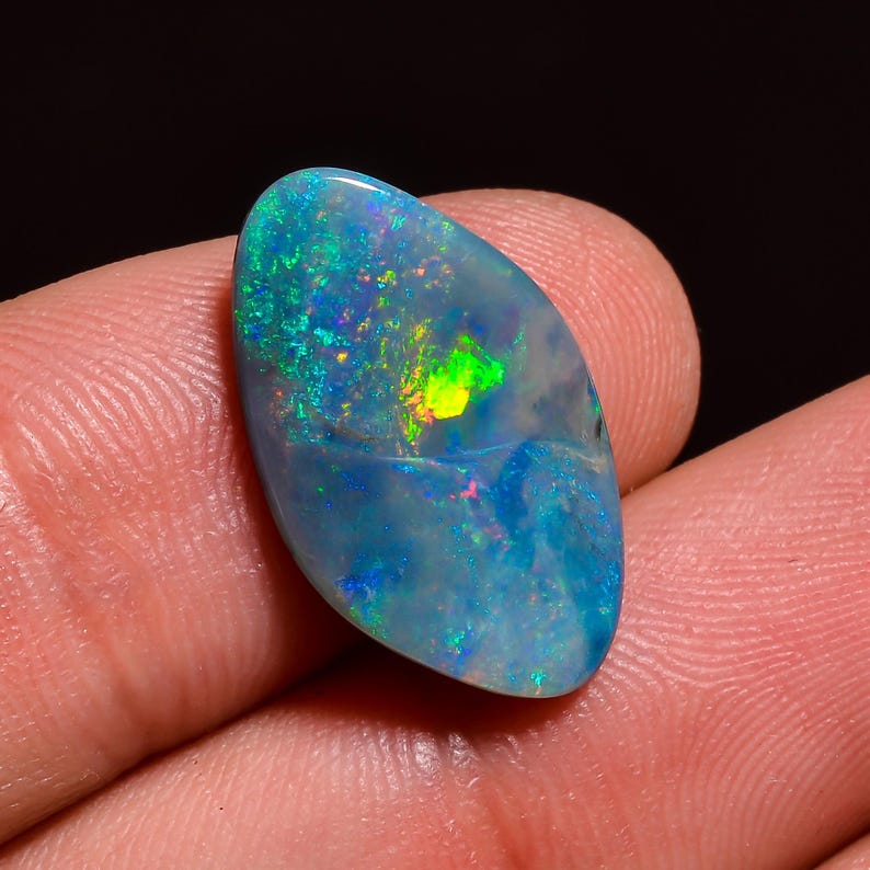 Natural Australian Opal Fancy Shape Cabochon Loose Gemstone for Making ...