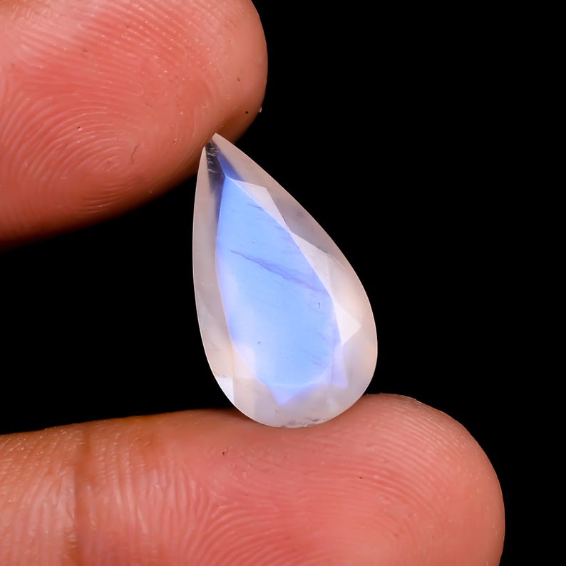 Rainbow Moonstone Pear Shape Cut Stone for Making Jewelry 4.5 Ct ...