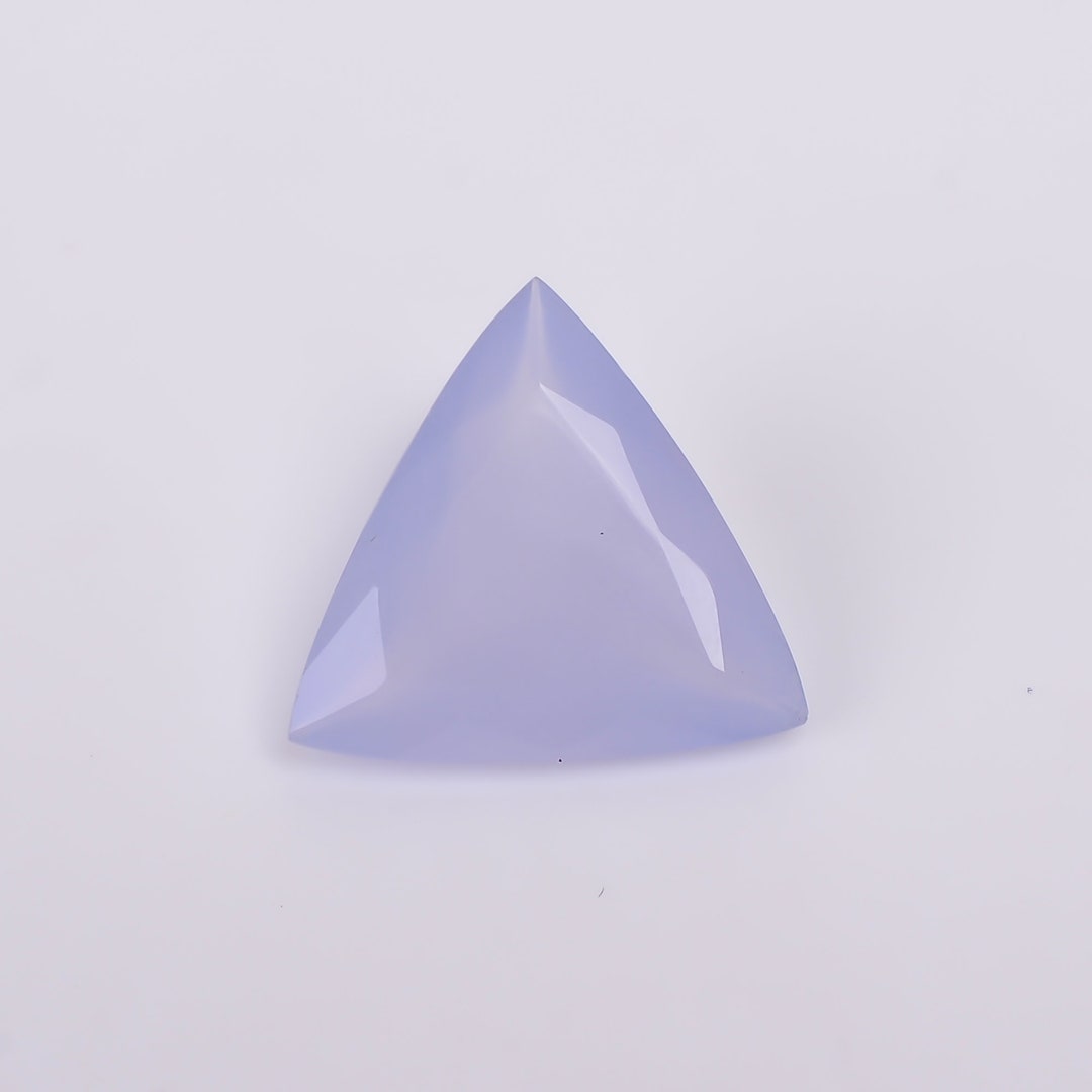 Blue Chalcedony Natural Triangle Shape Cut Stone Loose Gemstone for ...