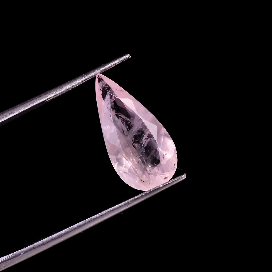 Morganite Pear Shape Cut Stone for Making Jewelry 3 Ct. 16X8X5 Mm Y ...