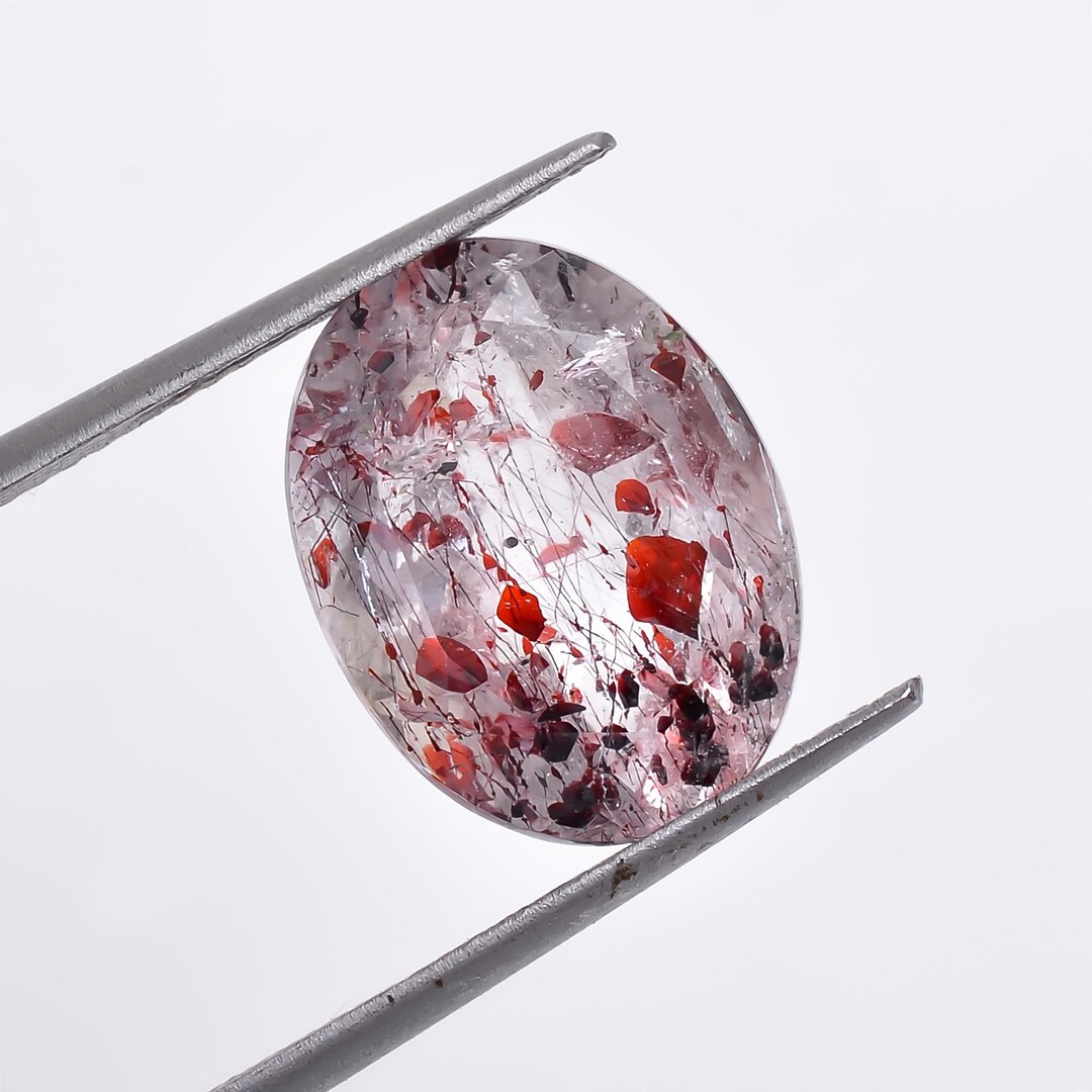 Elestial Quartz Oval Shape Natural Cut Stone Loose Gemstone for Making ...
