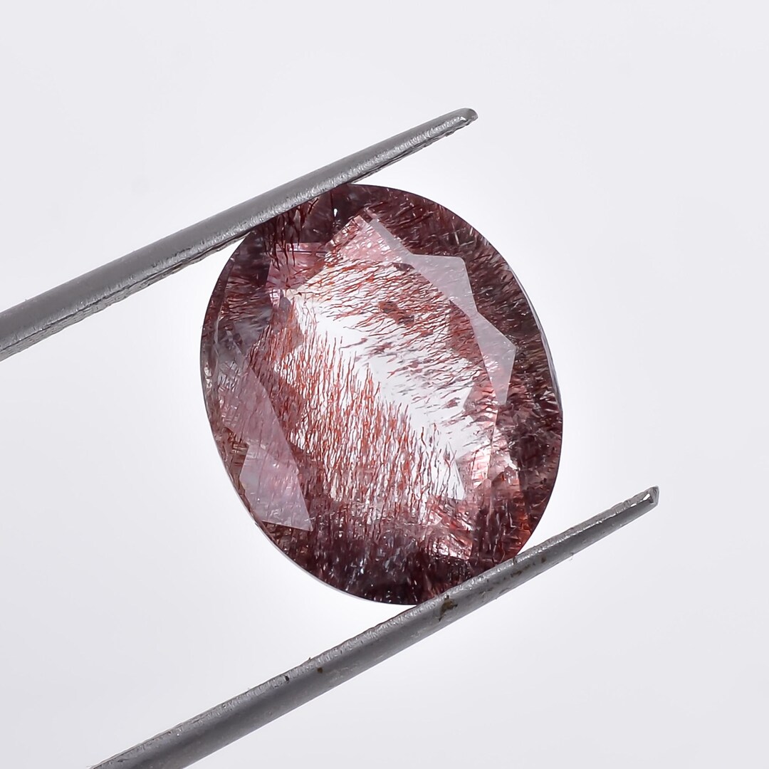 Elestial Quartz Oval Shape Natural Cut Stone Loose Gemstone for Making ...