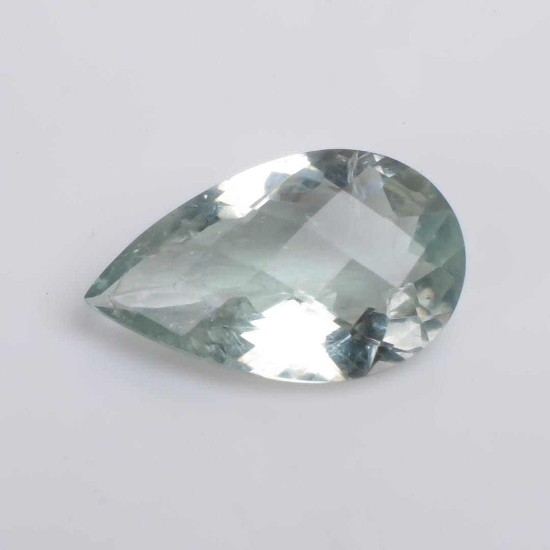 Natural Green Albite Pear Shape Faceted Loose Gemstone for Making ...