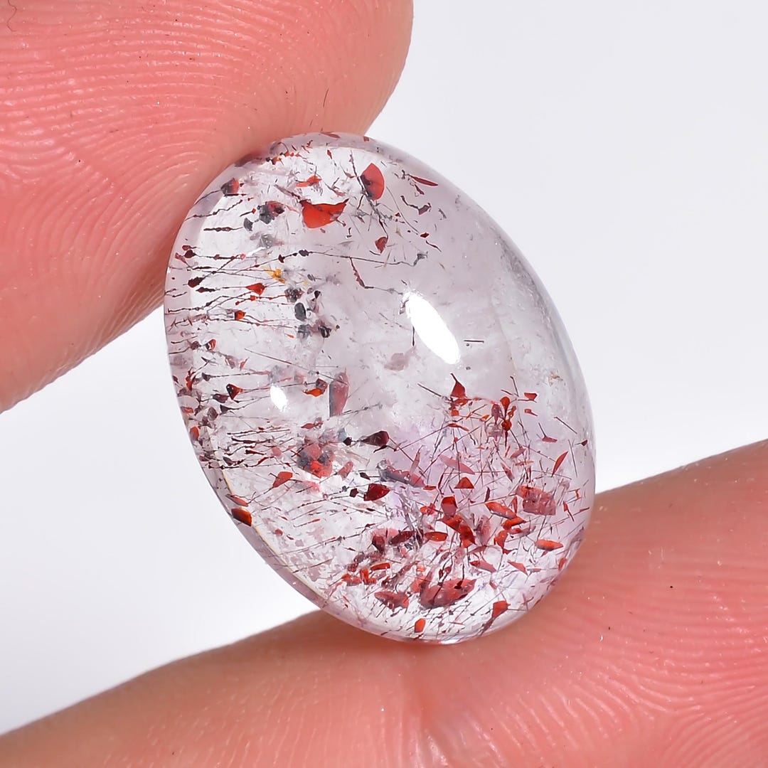 Elestial Quartz Natural Oval Shape Cabochon Loose Gemstone for Making ...