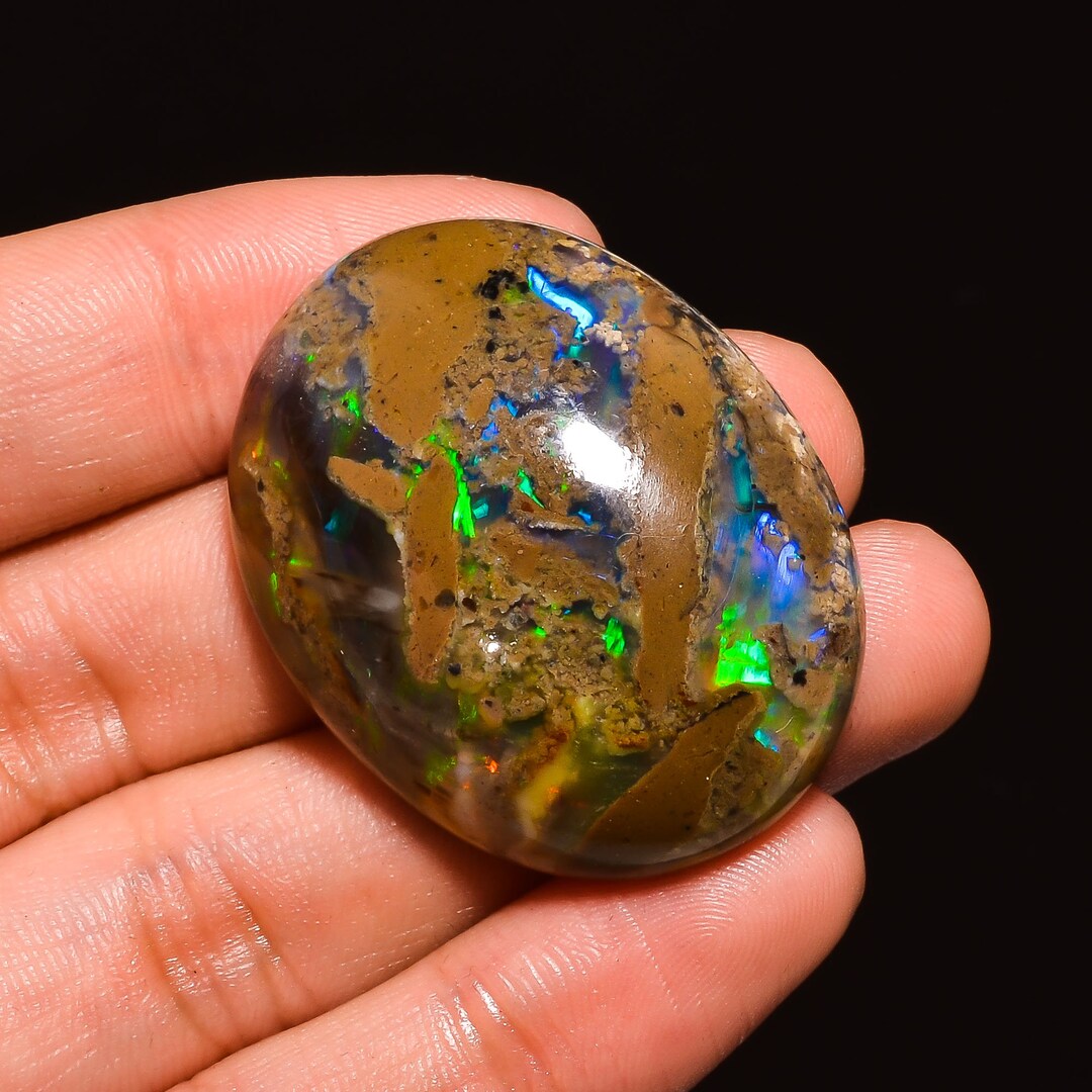 Opal in Matrix Rock Oval Shape Cabochon, Opal in Matrix Rock Loose ...