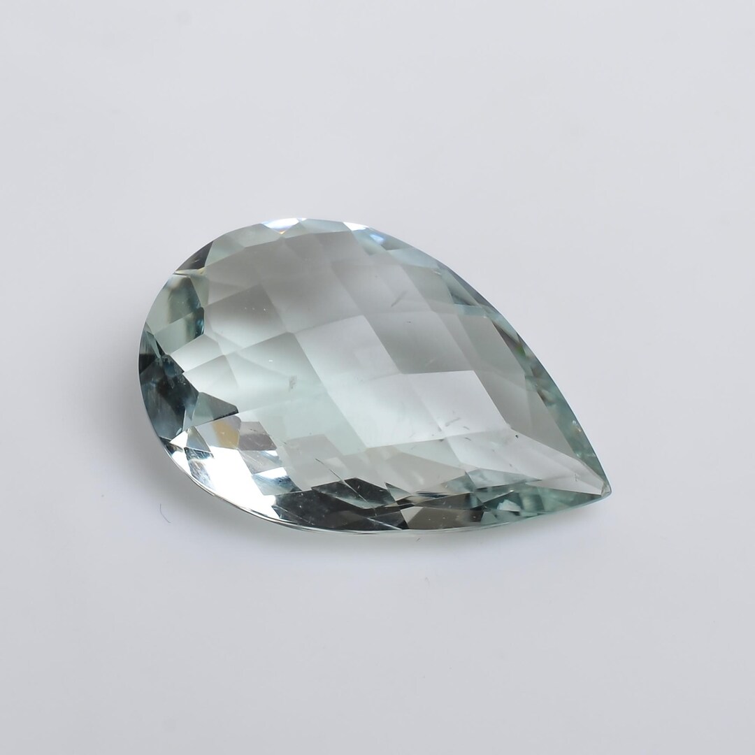 Natural Green Albite Pear Shape Faceted Loose Gemstone for Making ...