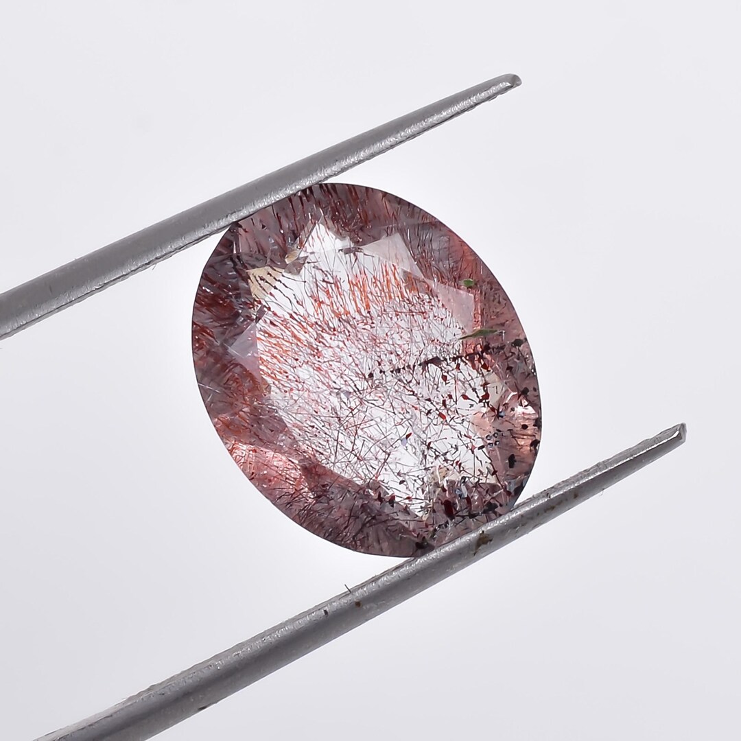 Elestial Quartz Oval Shape Natural Cut Stone Loose Gemstone for Making ...