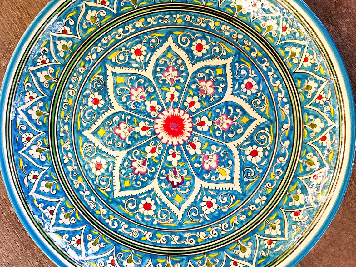 Uzbek Ceramics, Uzbek Plate, Ceramic Plate, Decorative Ceramic Plate ...