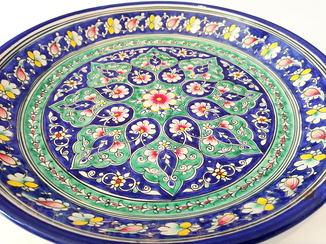 Uzbek Ceramics, Uzbek Plate, Ceramic Plate, Decorative Ceramic Plate ...