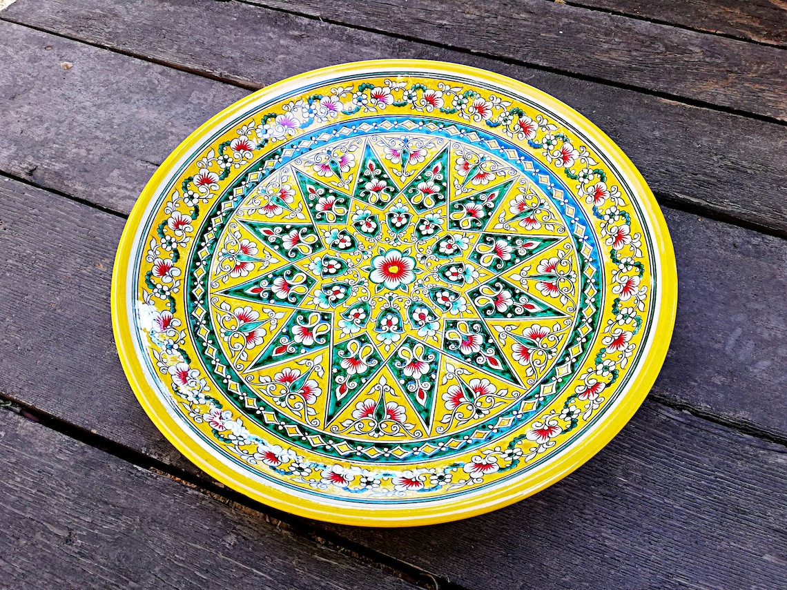 Uzbek Ceramics Uzbek Plate Ceramic Plate Decorative Ceramic - Etsy