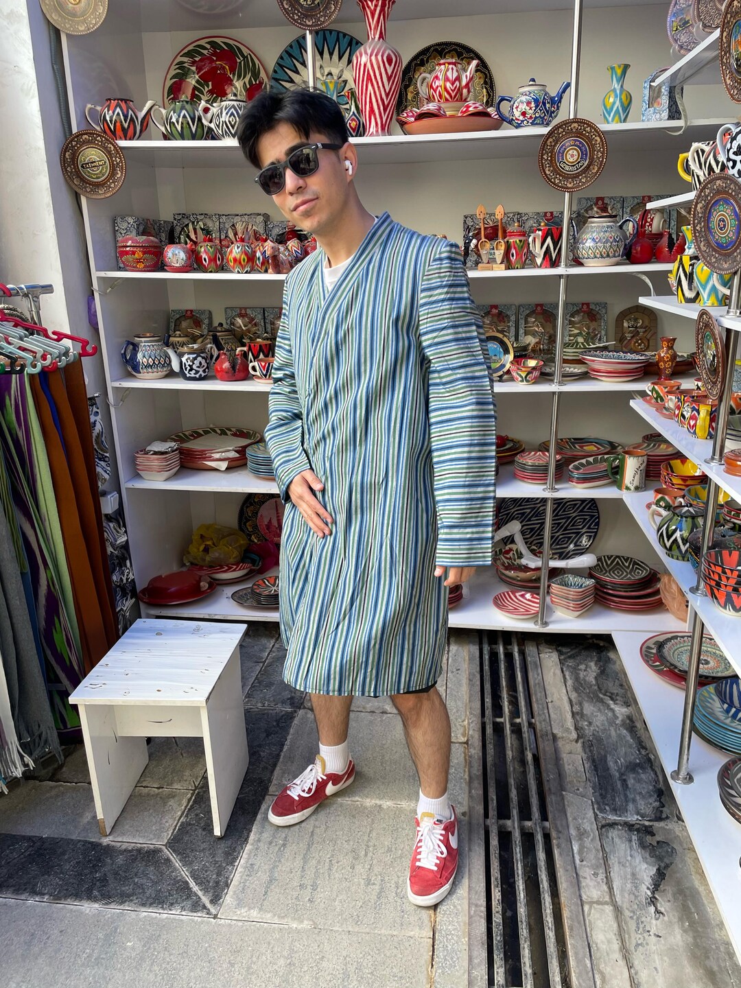 Handwoven Uzbek Ikat Chapan ,coat, Robe, Kaftan, Jacket, Clothing From ...