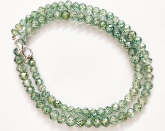 Diamond Green Necklace - Etsy