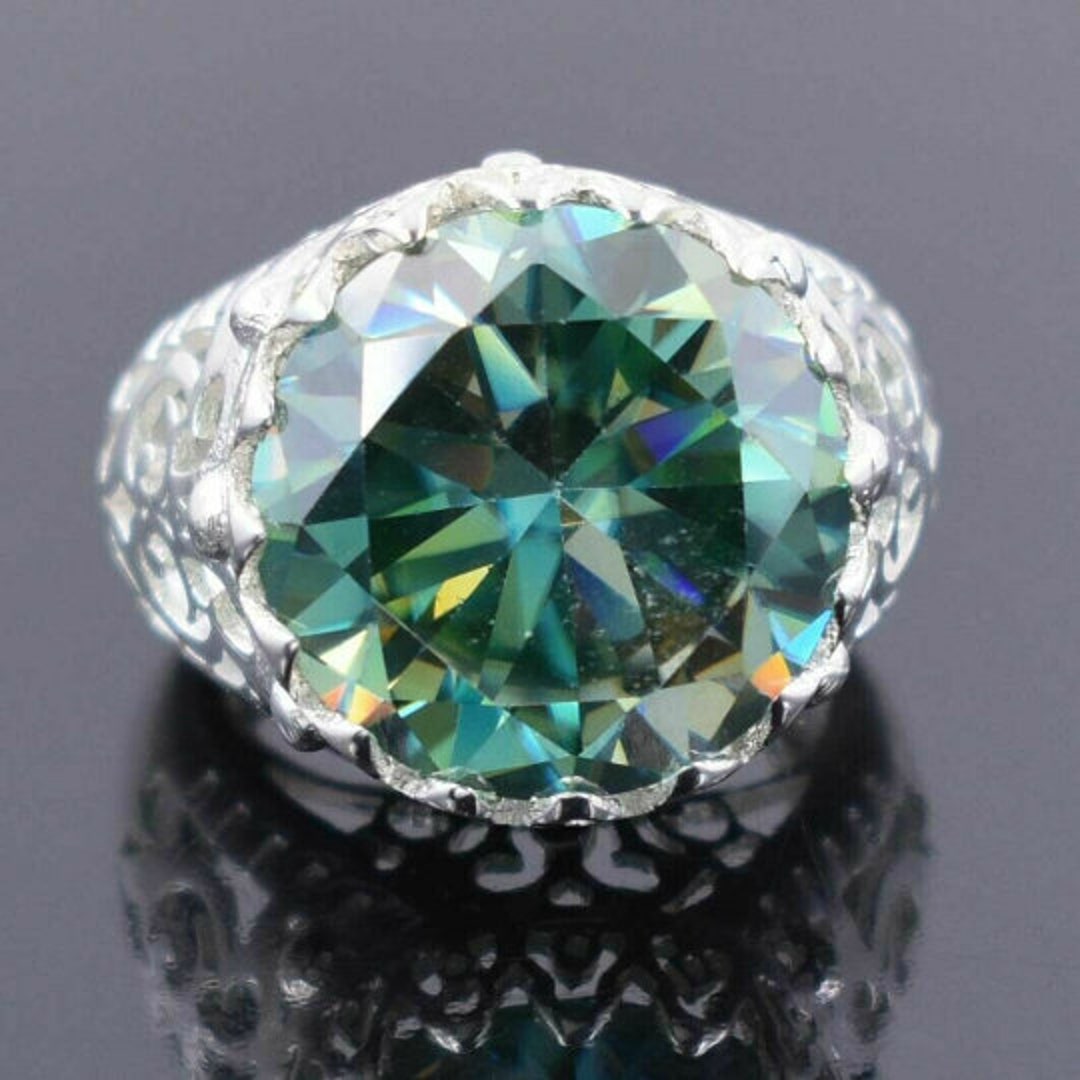 10 Ct Blue Diamond Ring Great Shine and Luster VVS1 Certified ...