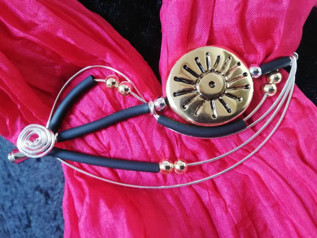 Cloth Needle Silver Brooch Kilt Needle Scarf Brace Hat Needle Buckle ...