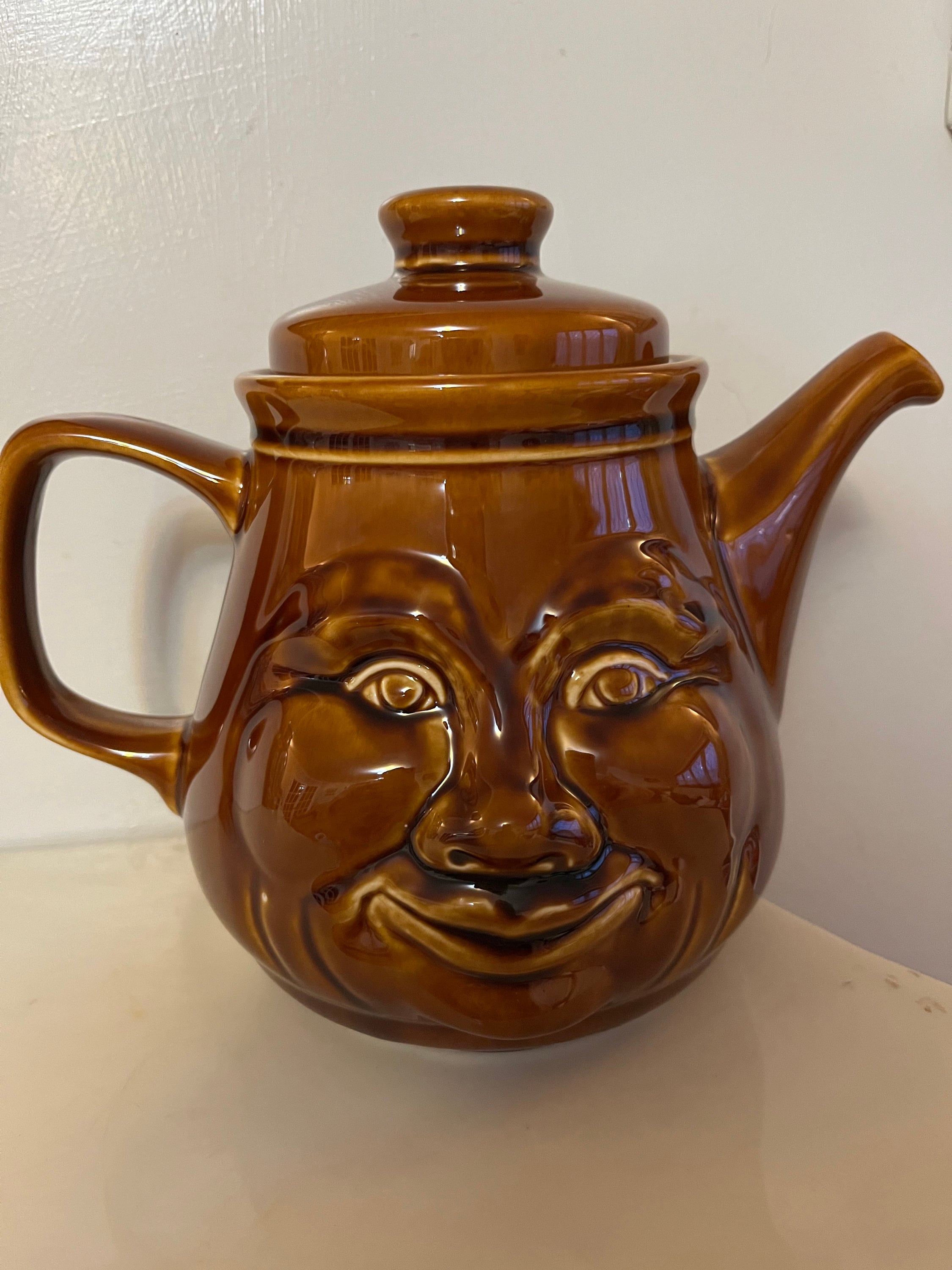 Vintage Toni Raymond Pottery Glazed Large Ceramic Tea Pot With Face ...