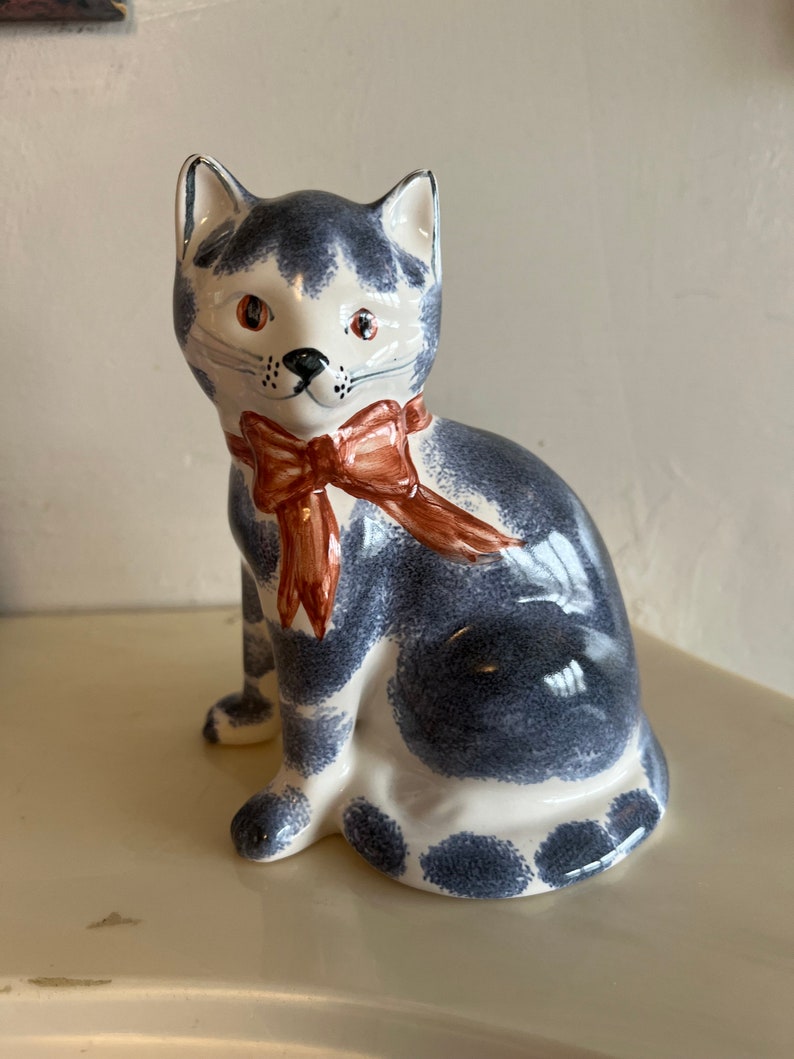 Vintage Rye Pottery Made 2000 England Set of 2 Cat Figurines - Etsy