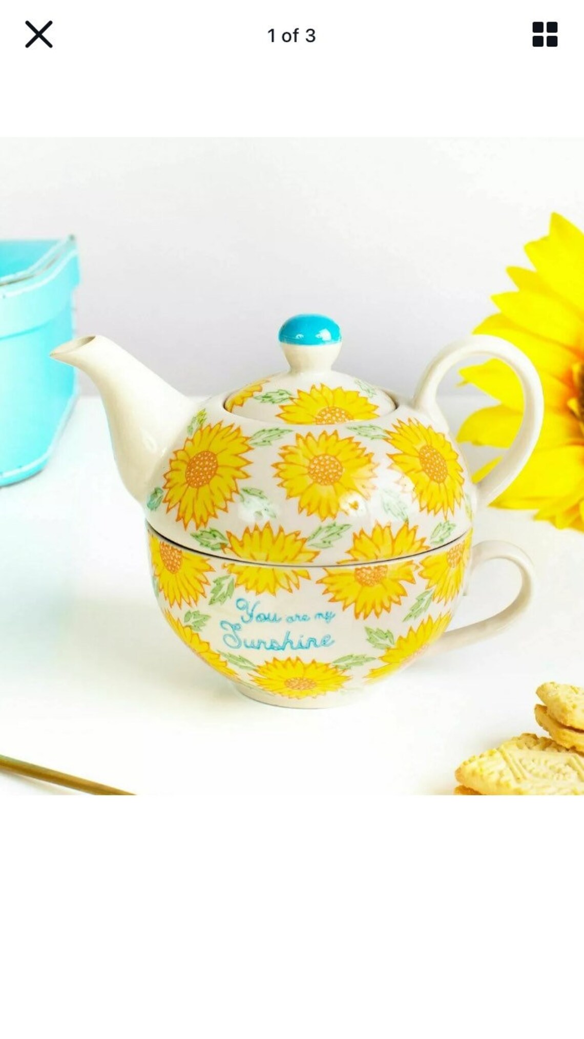 Sunflower Tea for One Teapot & Cup | Etsy