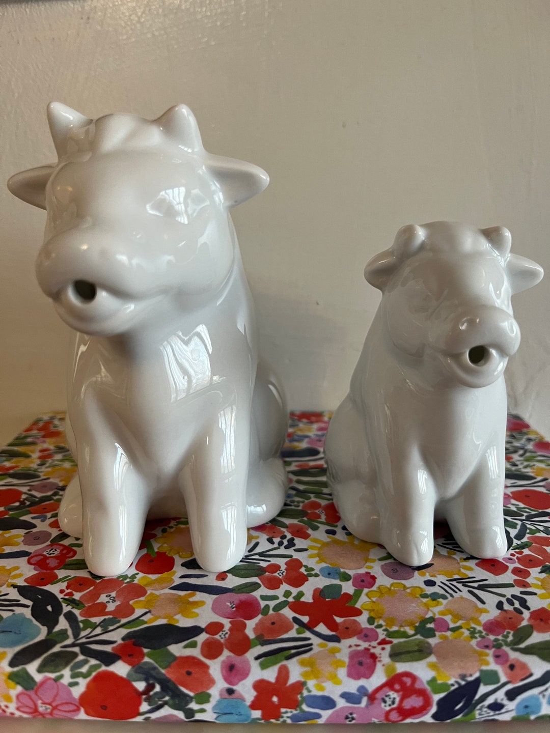 Porcelain White Cow Jugs - Etsy