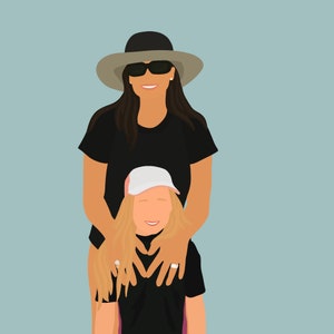 Mother's Day Custom Illustration Perfect Gift for Moms Handmade Art ...