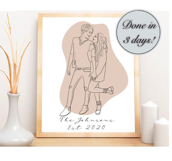 Custom Line Drawing Custom Digital Illustration Custom | Etsy