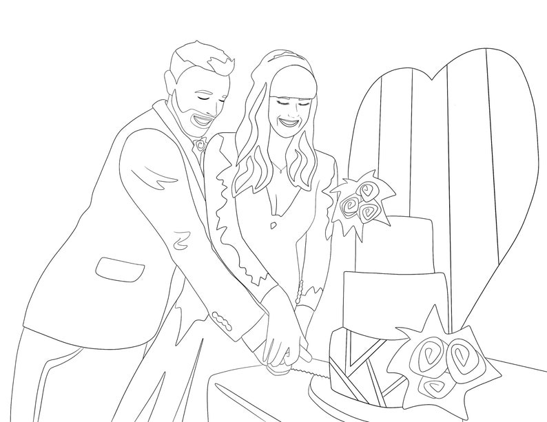 Custom Coloring Book Pages Custom Line Drawn Photographs - Etsy UK