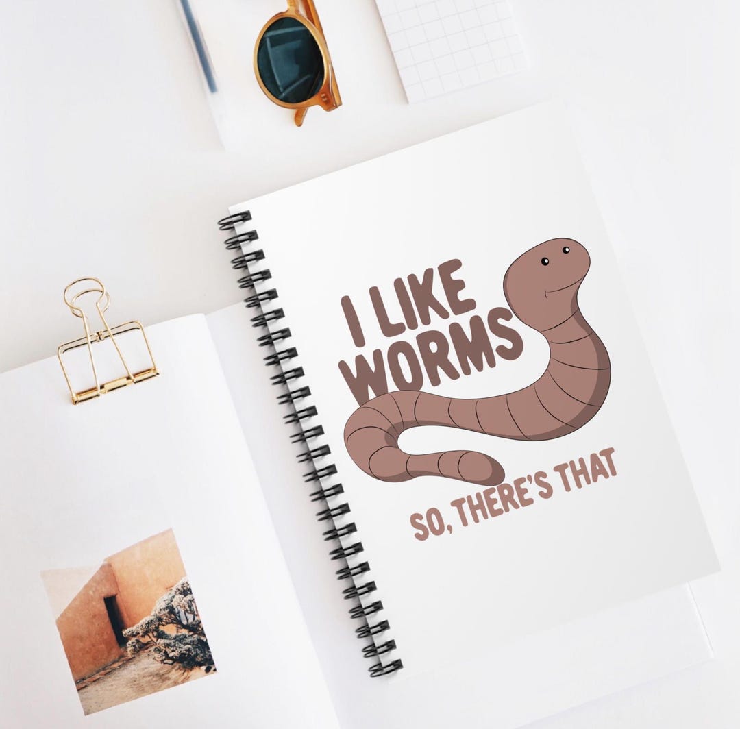Worm Notebook, I Like Worms so There's That - Etsy