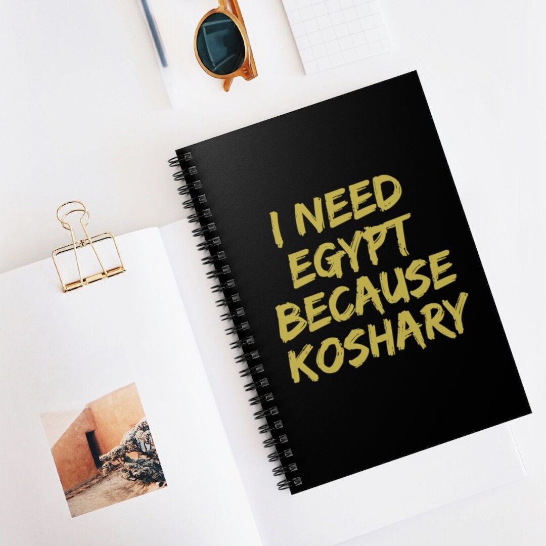 Egypt Koshary Spiral Notebook: Ruled Line Paper - Etsy