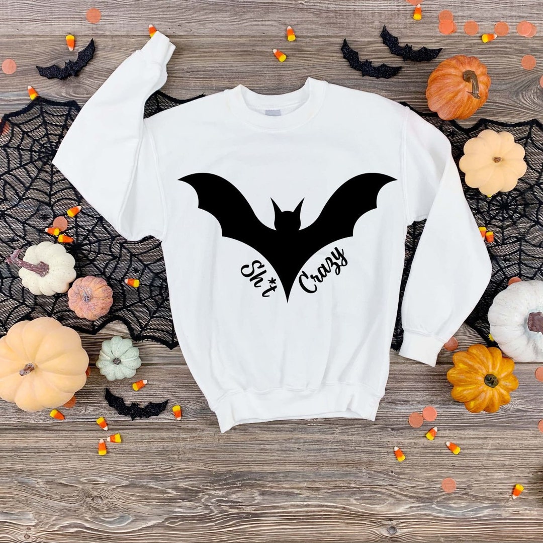 Bat Shit Crazy Svg - Bat Silhouette Svg - Halloween Svg - Bat Sh*t ...