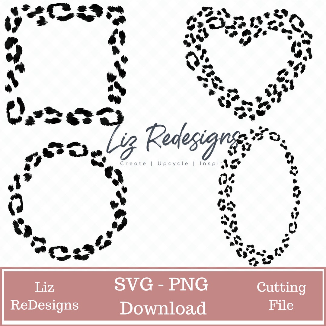 Leopard Print Frame Svg - Leopard Print Boarder Frame - Leopard Frame ...