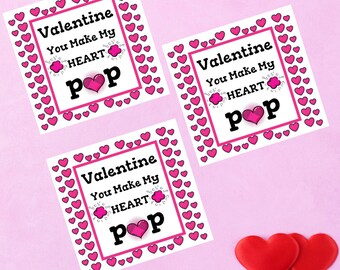 Ring Pop Valentines You Make My Heart Pop Valentines Printable ...