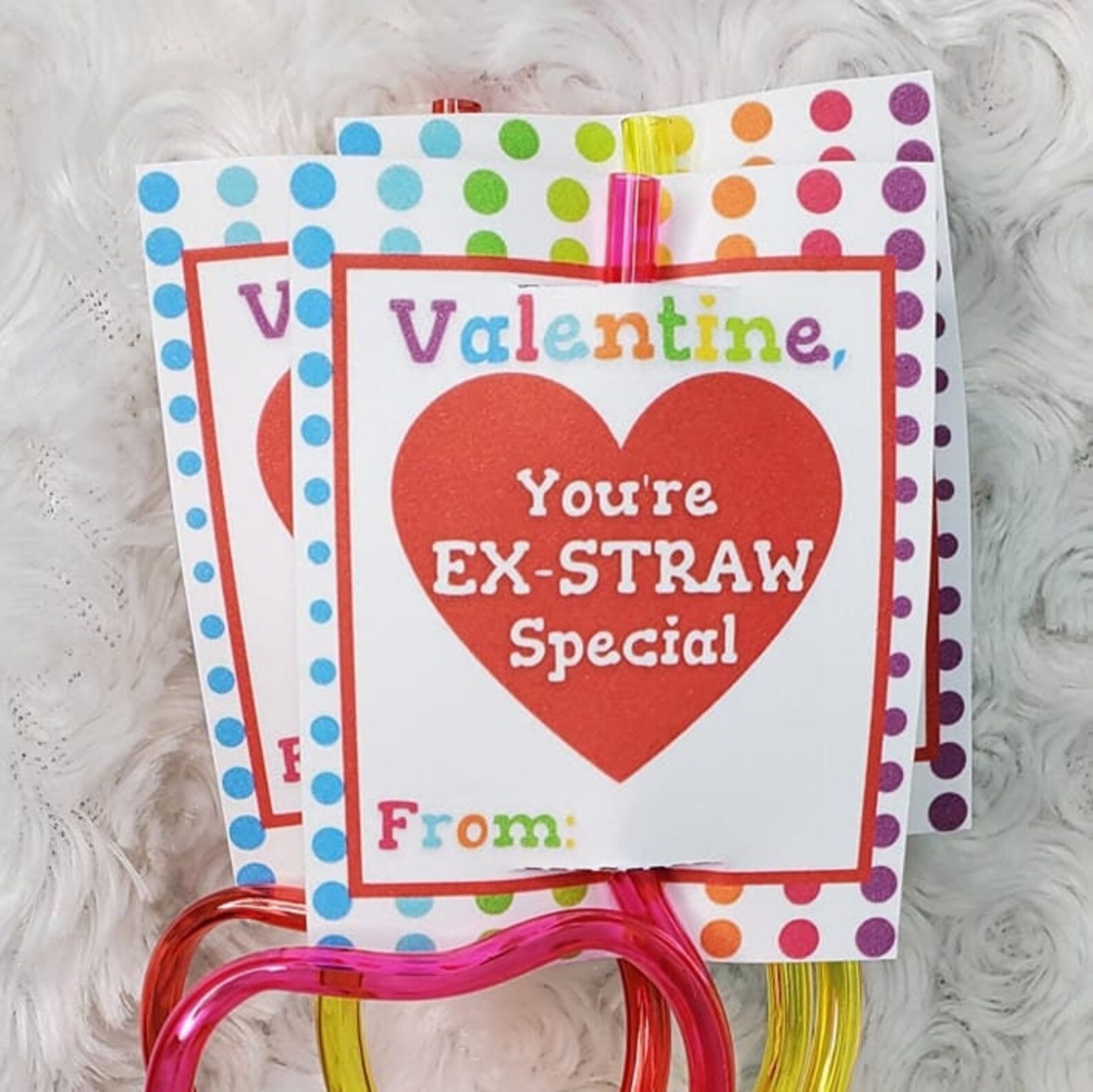 Printable Crazy Straw Tags, You're Ex-straw Special, Valentine Cards ...