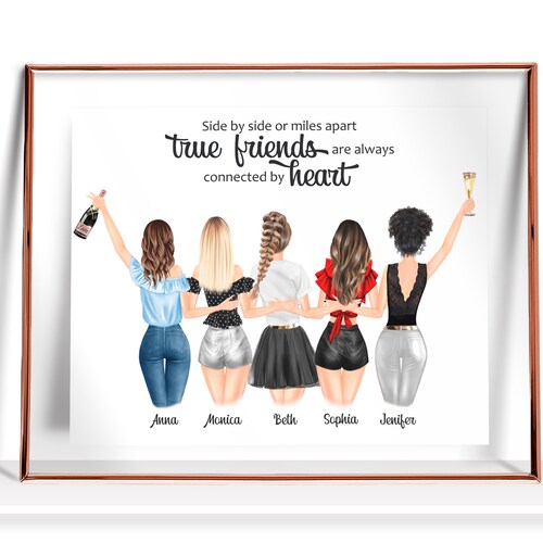 Best Friend Gifts 4 Best Friends Print Gift for Her - Etsy