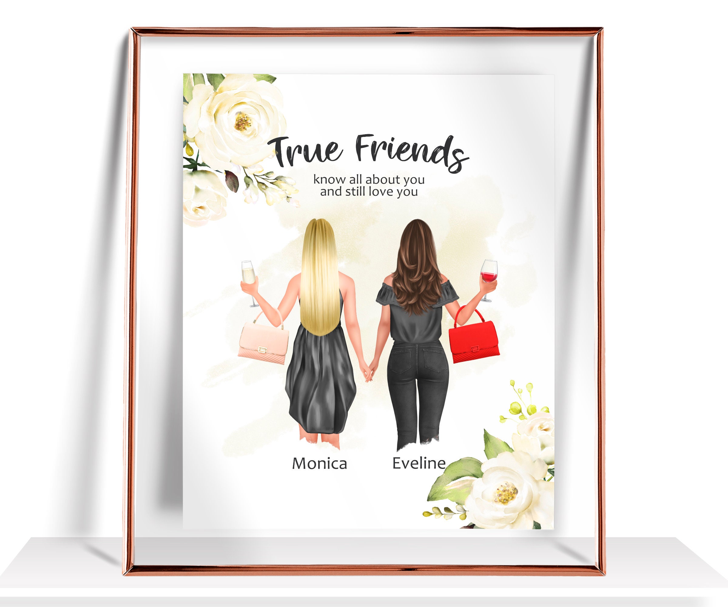 Custom Best Friend Gifts Personalized Gift Friendship Print | Etsy