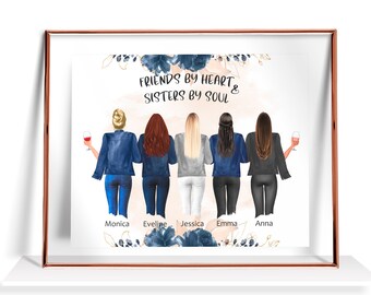 5 Best Friends Gift Personalized Best Friends Print Personalized Gifts ...