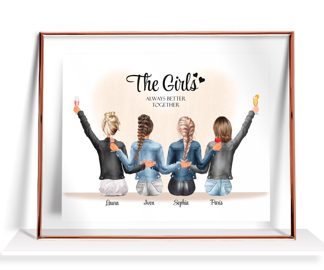 Custom 4 Best Friend Gift Personalized Friendship Print 4 Best Friend ...
