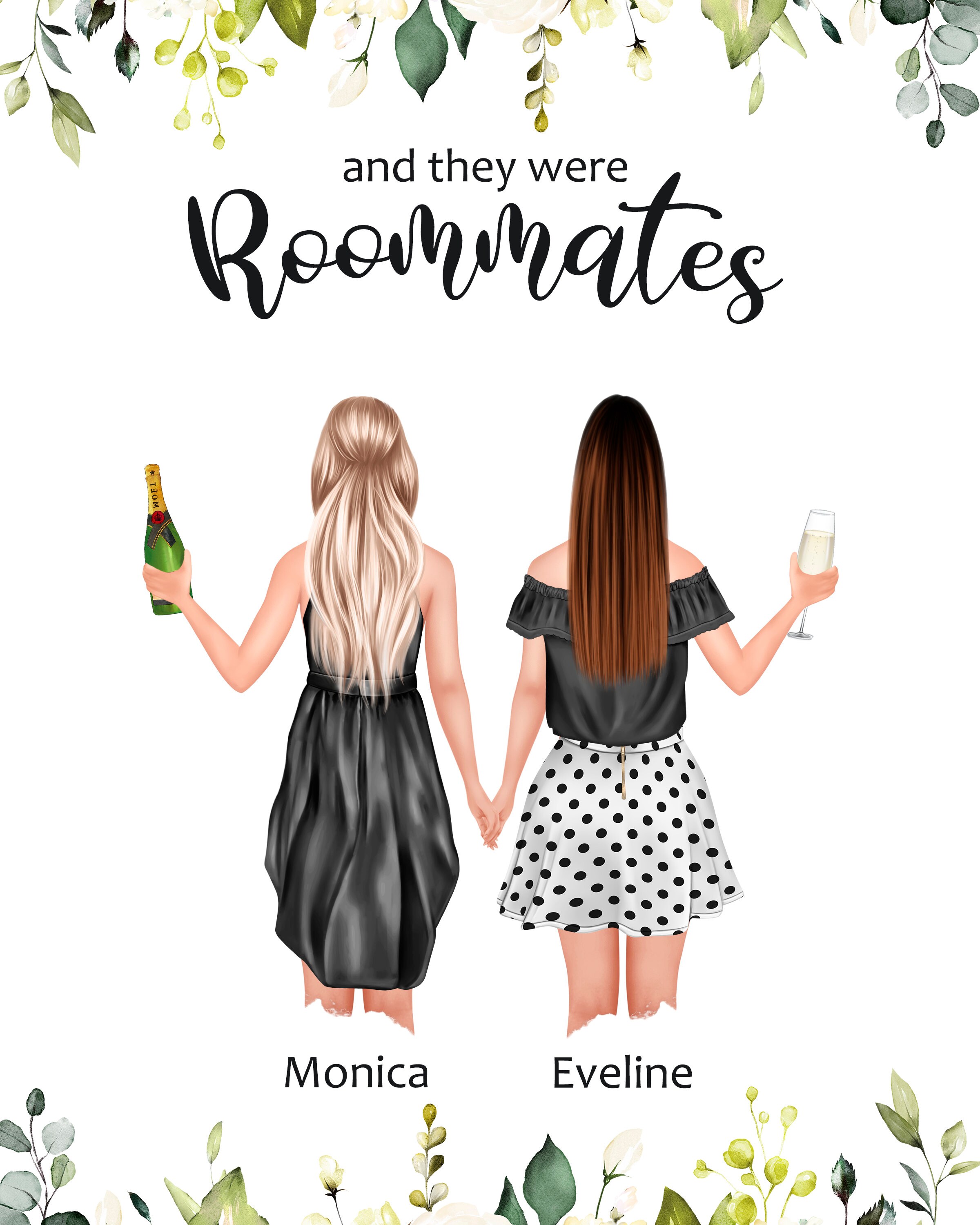 Dorm Wall Decor Roommate Graduation Gift Roomie Print Roomies | Etsy