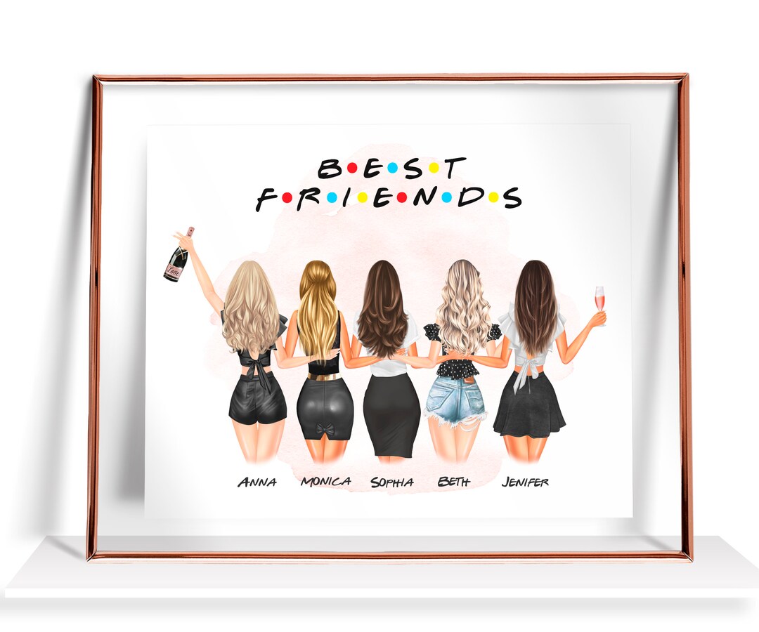 Best Friend Gifts for Her Five Friends Gift Best Friend Birthday Gifts ...