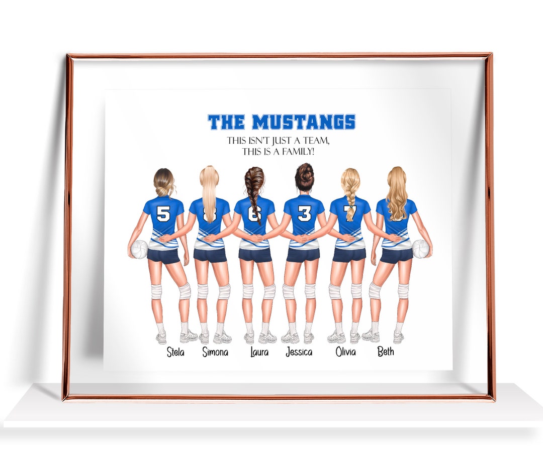 Personalized Volleyball Team Print, Volleyball Team Gifts, Volleyball ...