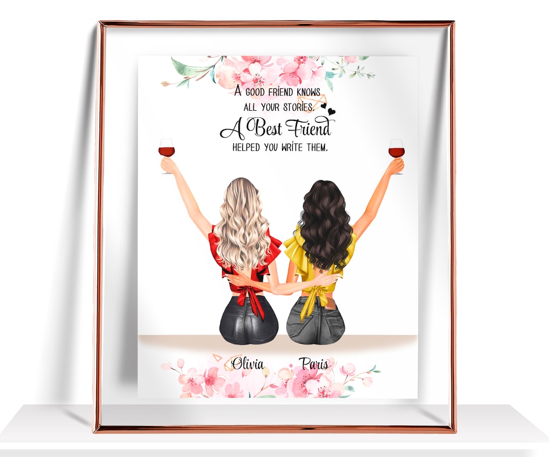 Custom Best Friend Gift Personalized Friendship Print Best Friend Print ...