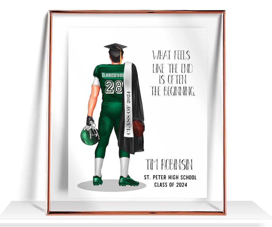 Personalized American Football Graduation Gift Football Team Gifts ...