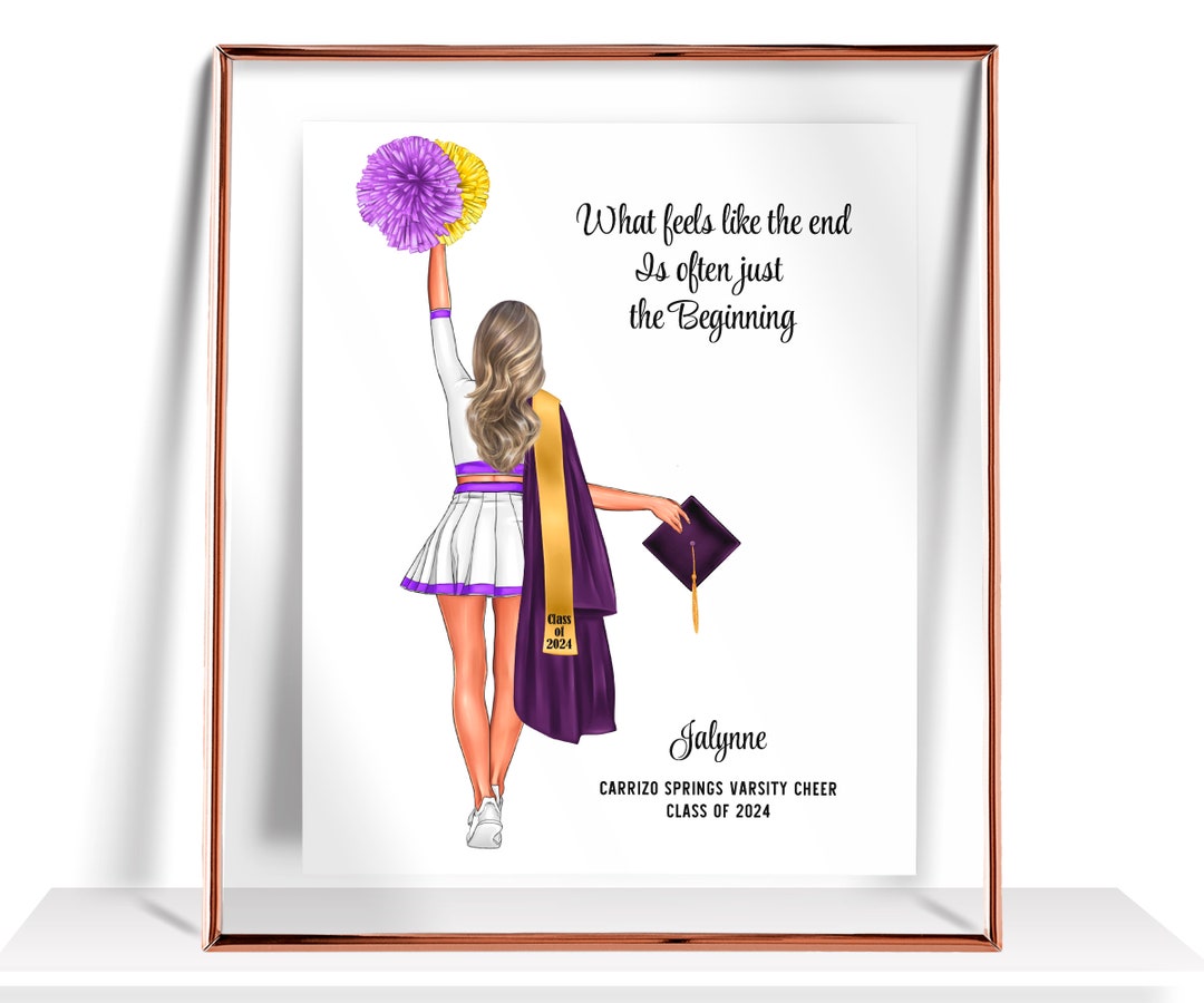 Cheerleader Graduation Gift Personalized Cheerleader Graduation Print ...