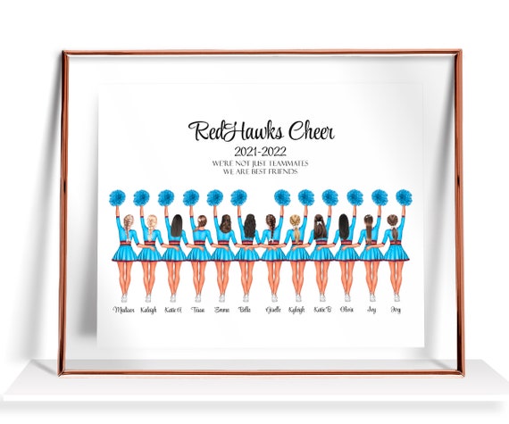 Cheer Gift Cheerleaders Print Personalized Cheerleader | Etsy