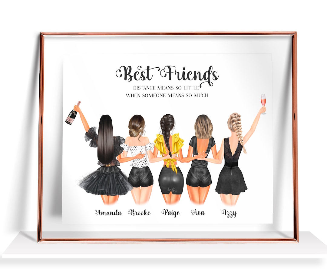 Best Friend Gift 5 Best Friend Gift for Her Personalized Gift Five Best ...