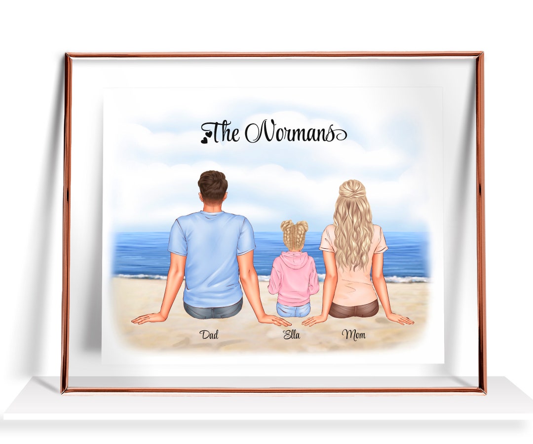 Personalized Family Print Custom Family Portrait Gifts for Mom Family ...