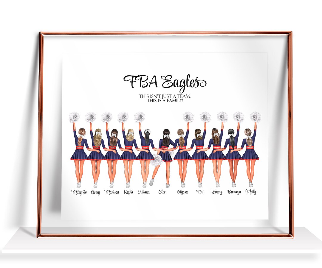Cheerleaders Team Gift ,custom Cheer Gift, Cheerleaders Print ...