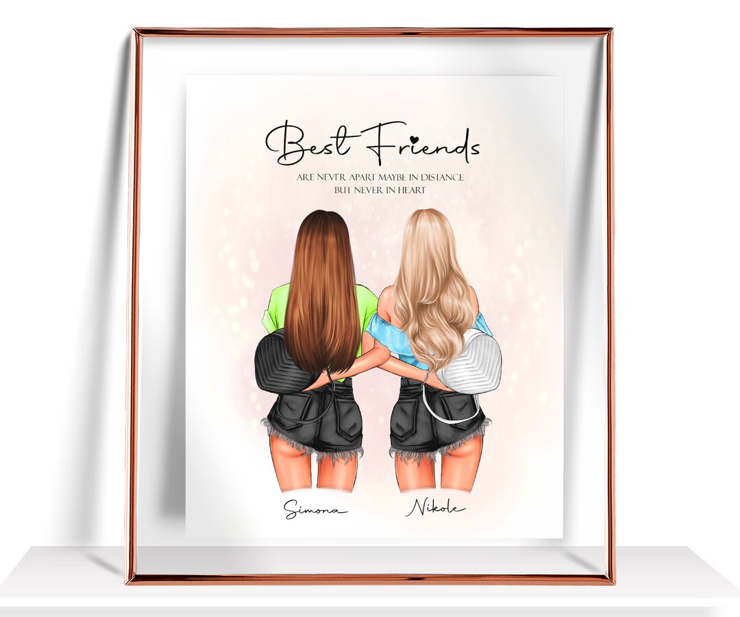Custom Best Friends Print Friendship Gift Best Friend Gift Bestie ...