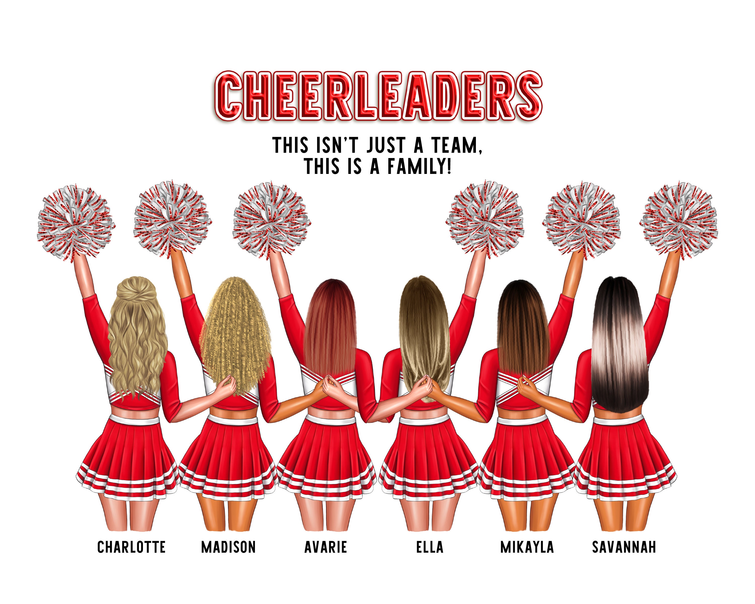 Custom Cheer Team Gift Personalized Cheerleader Gifts,cheerleaders ...