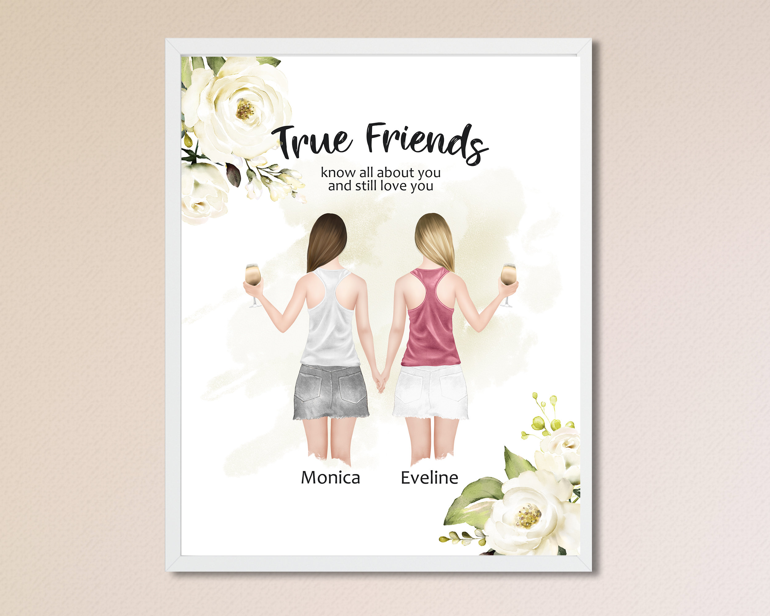 Custom Best Friend Gifts Personalized Gift Friendship Print | Etsy