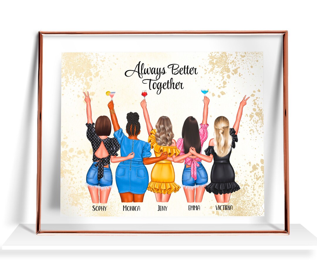 Personalised Best Friend Gift 5 Best Friend Print Best Friend Birthday ...