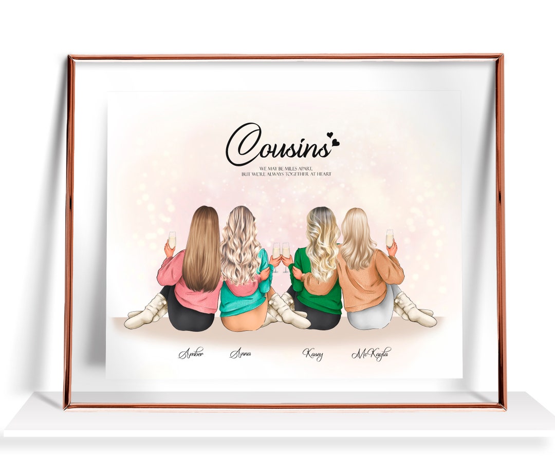 Cousins Gift Cousins Crew Print Personalized 4 Cousins Gift Cousin ...